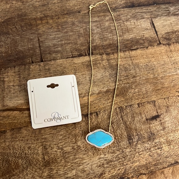 RS Covenant | Jewelry | Nwt Rs Covenant Blue Stone Necklace | Poshmark